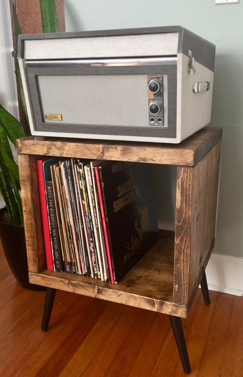 SHIPS in 7 DAYS: Mid Century Modern Record Album Stand / | Etsy