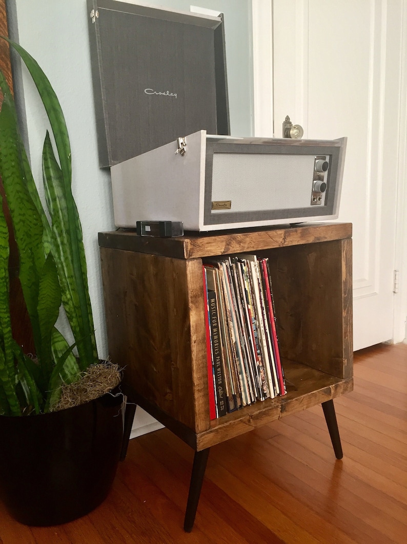 SHIPS in 7 DAYS: Mid Century Modern Record Album Stand / | Etsy