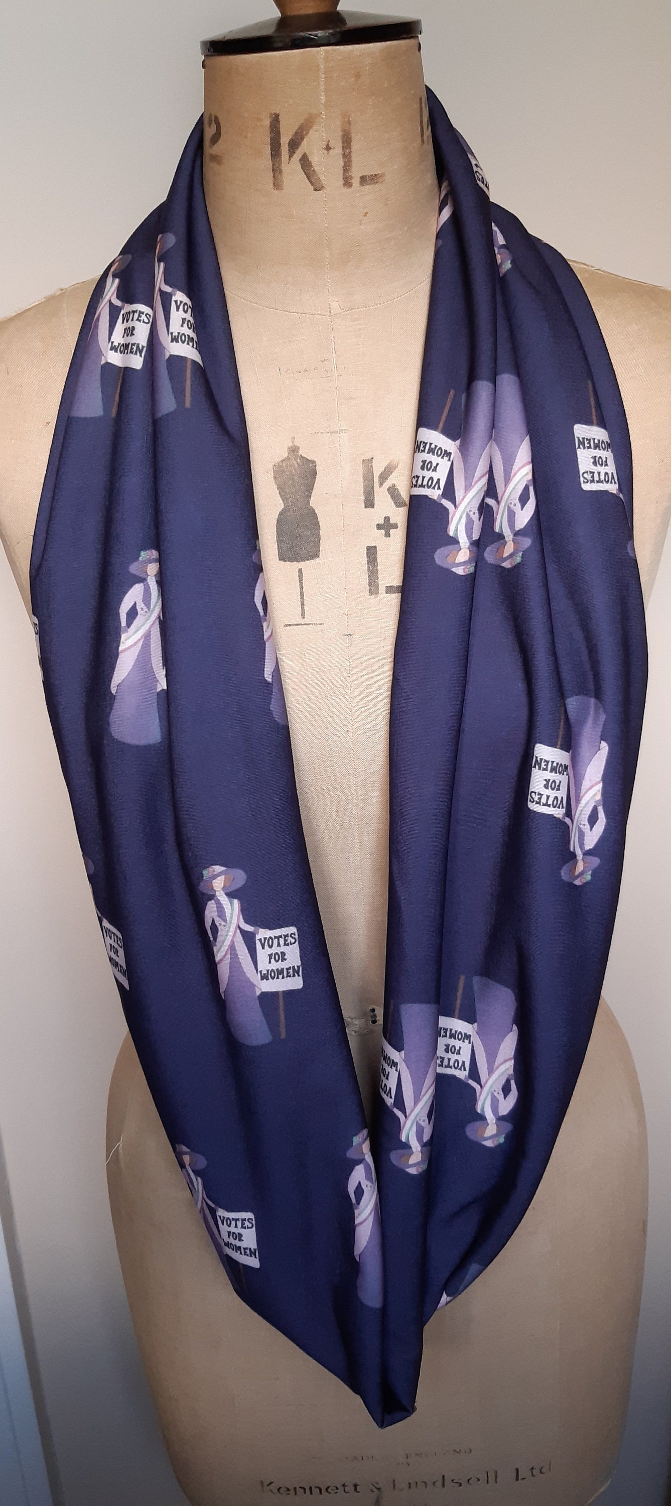 Suffragette Infinity Scarf, Votes for Women, Heritage Lover, Girl Power ...
