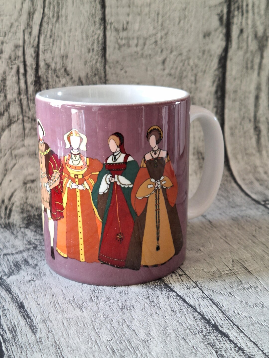 King Henry VIII and His Six Wives Purple Mug, History Lover, Tudor ...