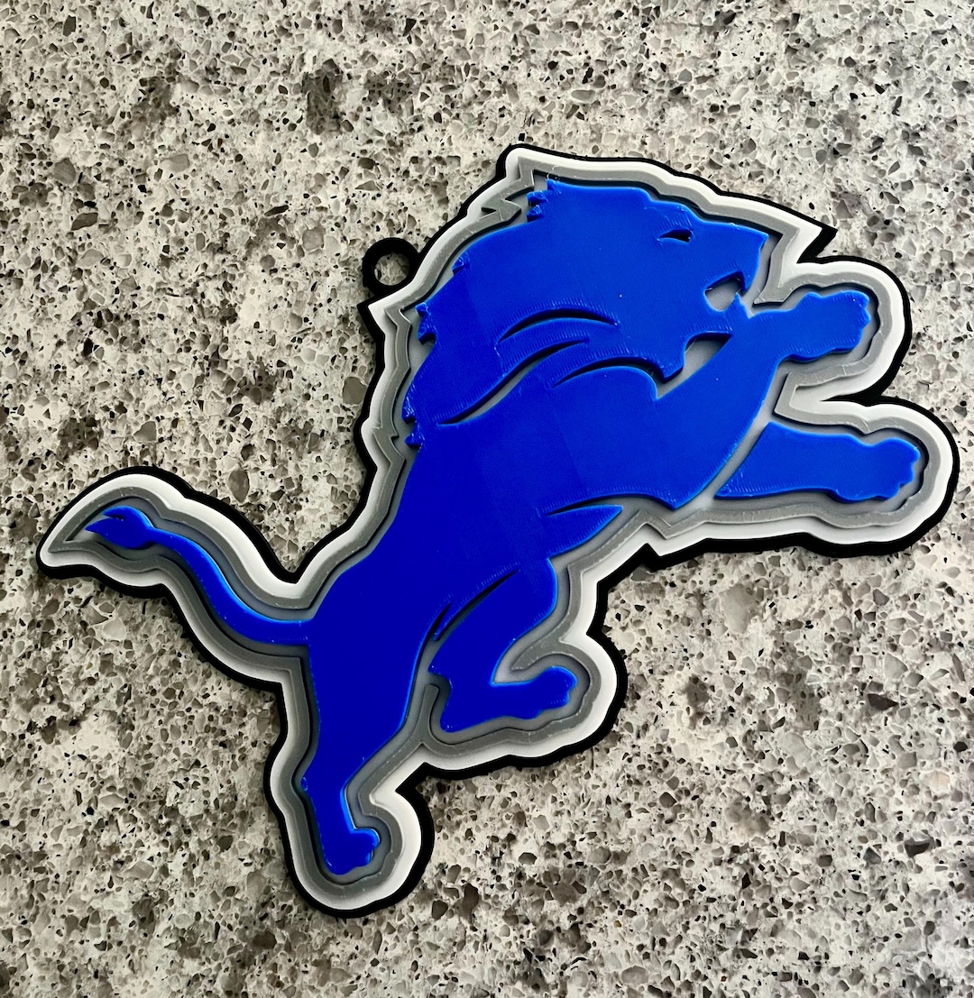 BIG Detroit Lions Necklace Pennant Wall Art Man Cave NFL - Etsy