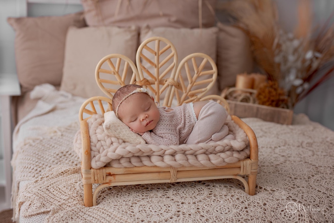 Rattan Bench - Photography Prop. Kids Interior - Etsy