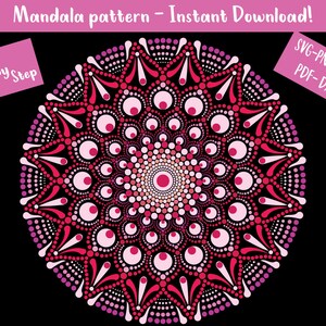 Dot Mandala Pattern 29 Art Guide Dot Mandala Painting svg Pdf Jpg Png ...