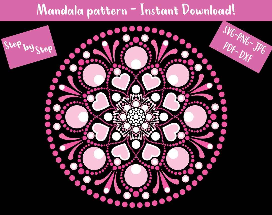 Dot Mandala Pattern 22 Valentine's Day Art Guide Dot Mandala Painting ...