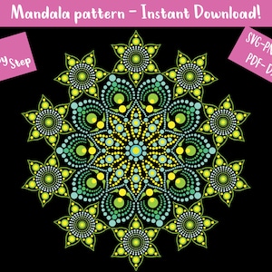 Dot Mandala Pattern 45 Art Guide Dot Mandala Painting svg - Etsy