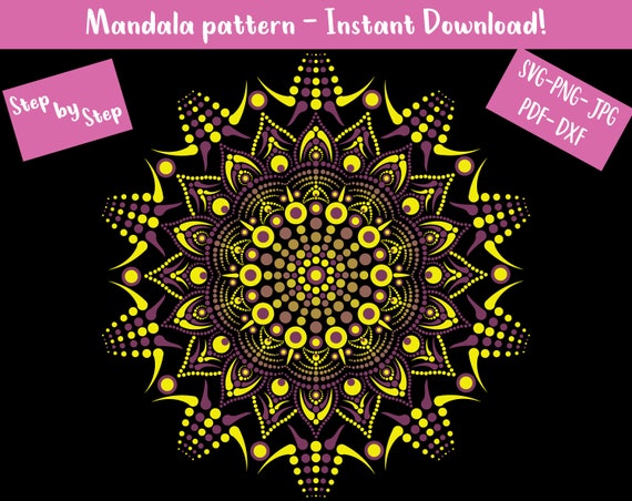 Dot Mandala Pattern 44 Art Guide Dot Mandala Painting Svg | Etsy