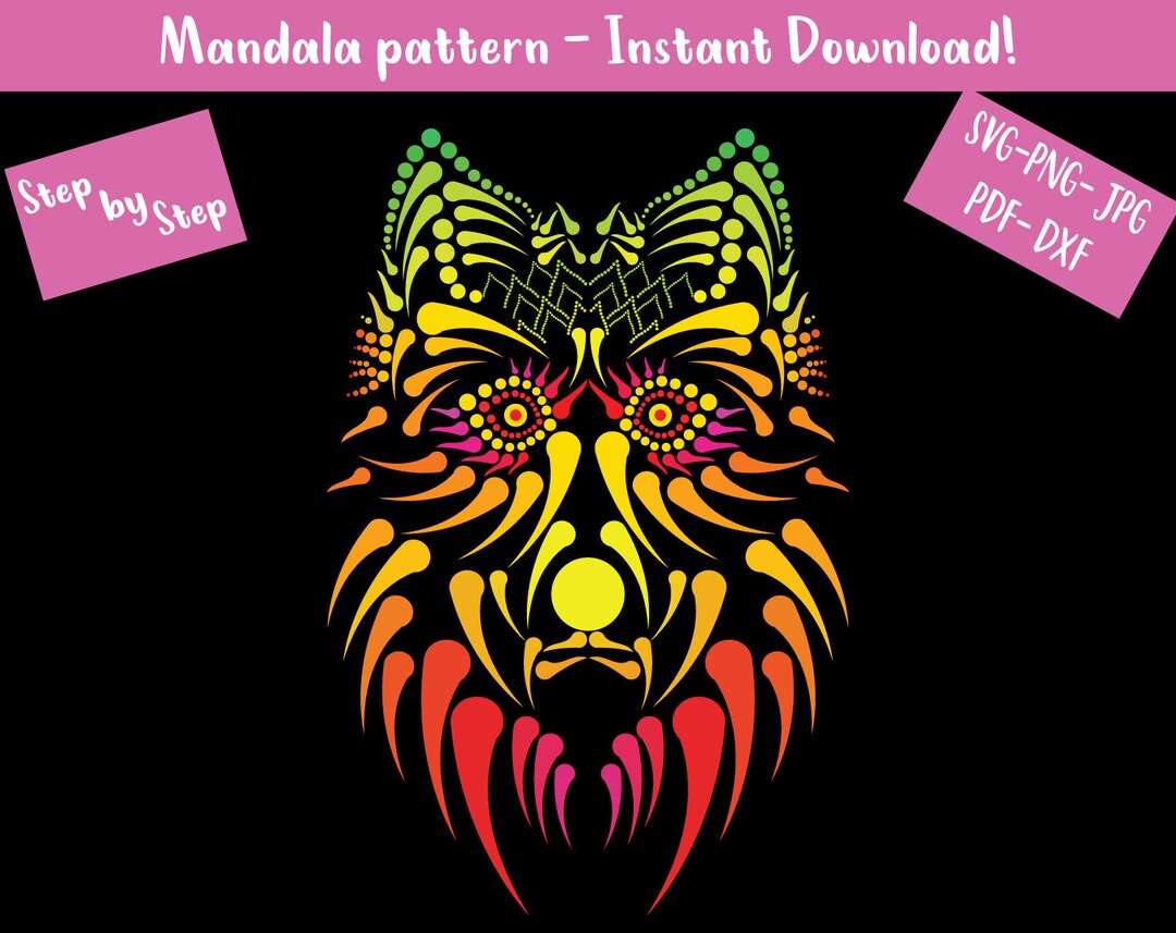 Mandala Dot Art Guide 37 - Painting Template (SVG, PDF, PNG) - Etsy