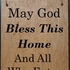 May God Bless This House and All Who Enter Wood Sign, Religious Sign ...