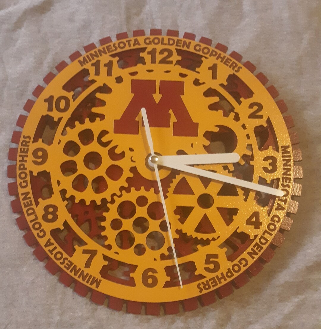 University of Minnesota Steampunk Wall Clock, Minnesota Golden Gophers ...