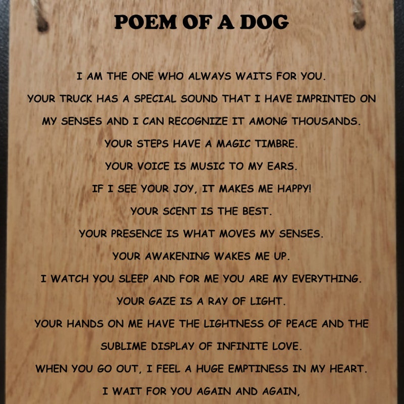 Dog Poem - Etsy