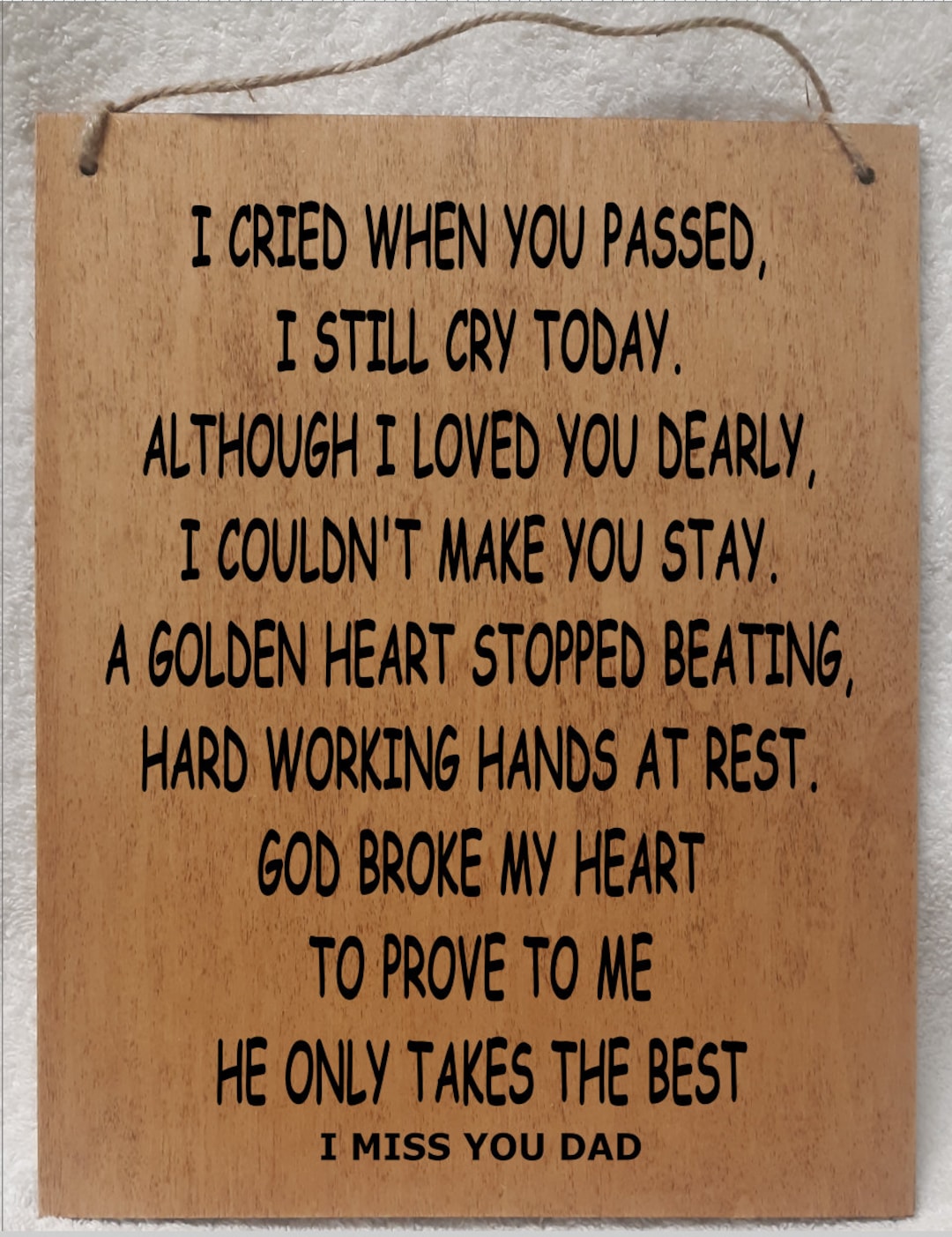 I Miss My Dad, Dad Passed Away, in Loving Memory, Condolence Gift, Loss ...
