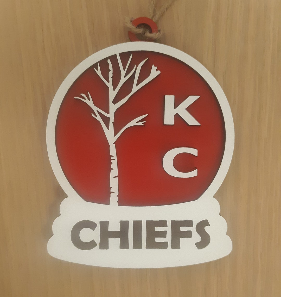 Kansas City Chiefs Christmas Ornament, Christmas Tree Ornament, Layered ...