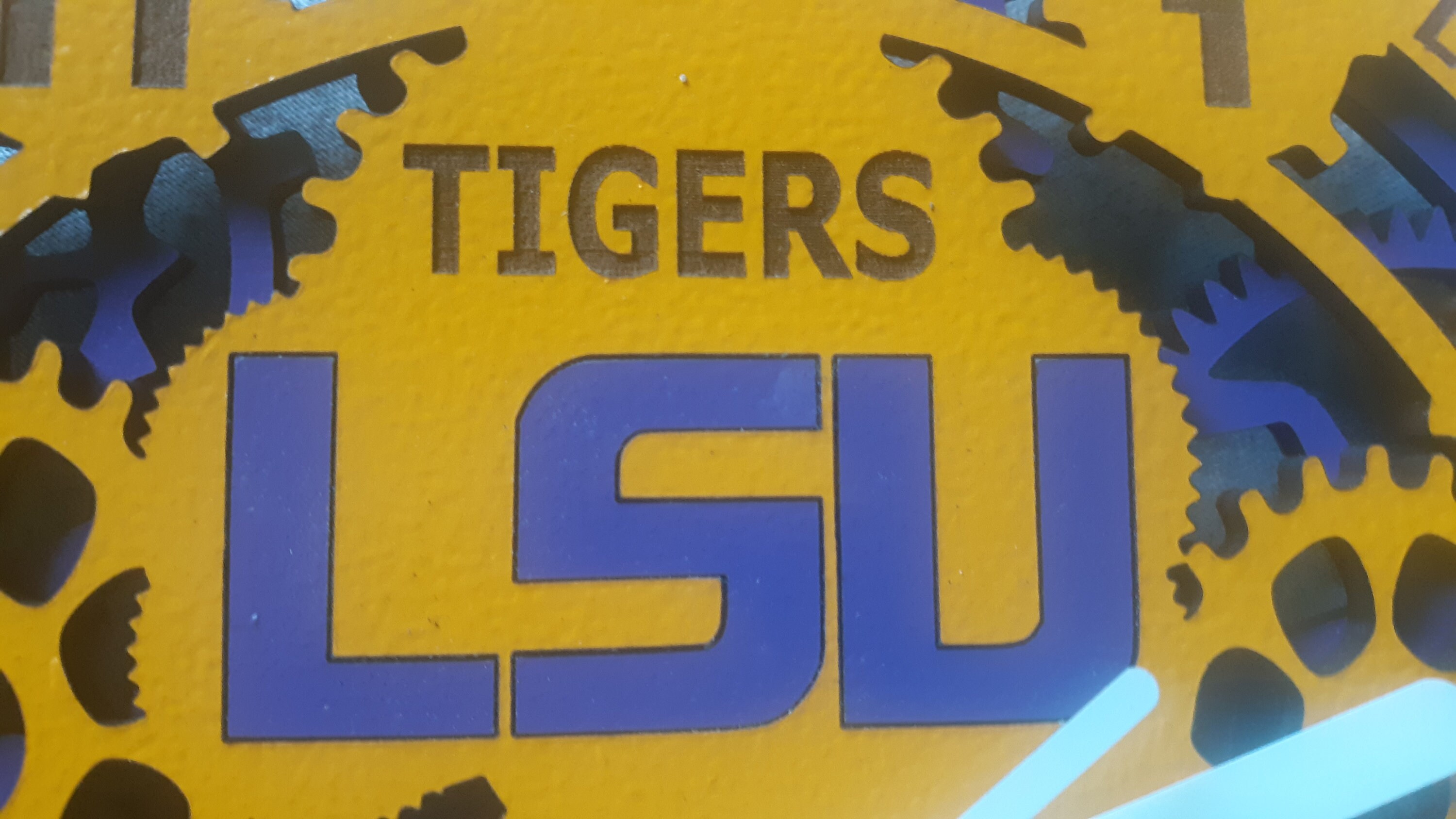 LSU Tigers Steampunk Clock, Steampunk Wall Clock, LSU Football , Wood ...