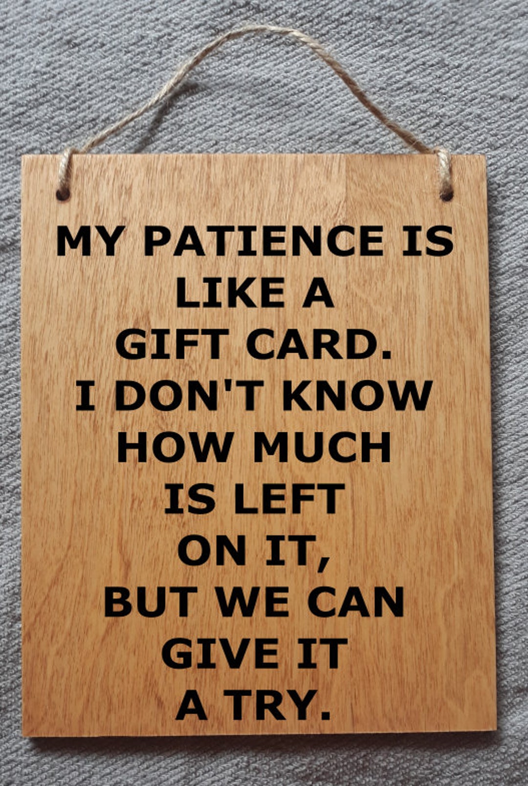 Patience is Like a Gift Card - Etsy
