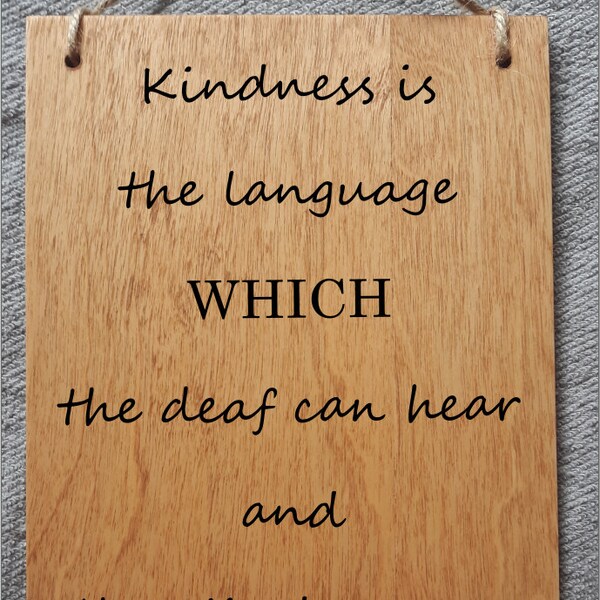 Kindness Wood Sign - Etsy
