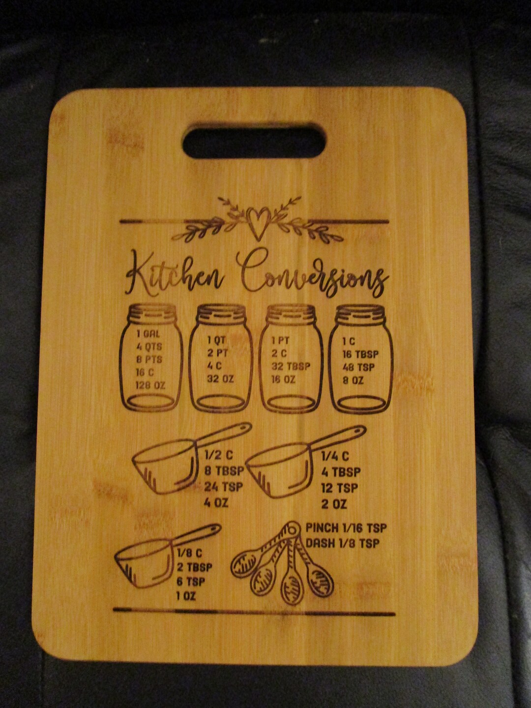 Kitchen Conversions Cutting Board, Bamboo Cutting Board, Wood Cutting ...