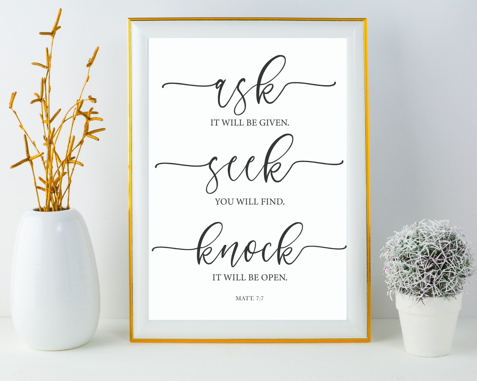 Bible Verse Typography Print, Printable Quote Art, Instant Download ...
