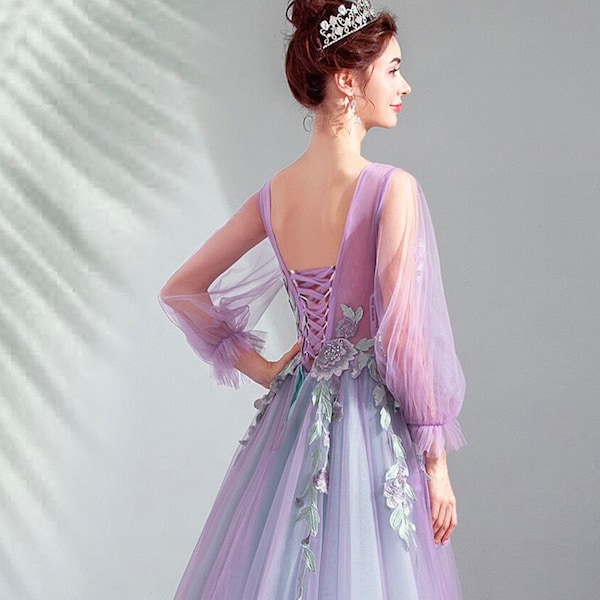 A Line Prom Dress Etsy