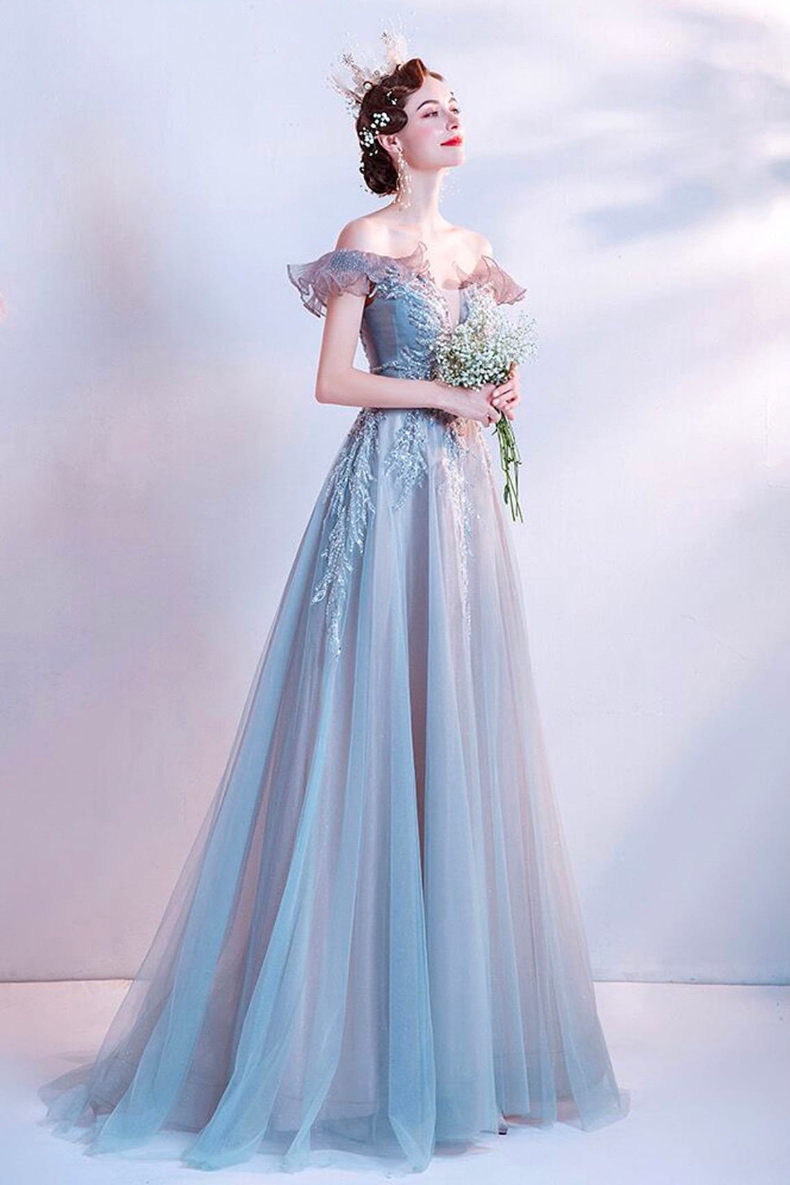 Celestial Party Dress Lace Bodice Princess Dress Trim Ballgown - Etsy