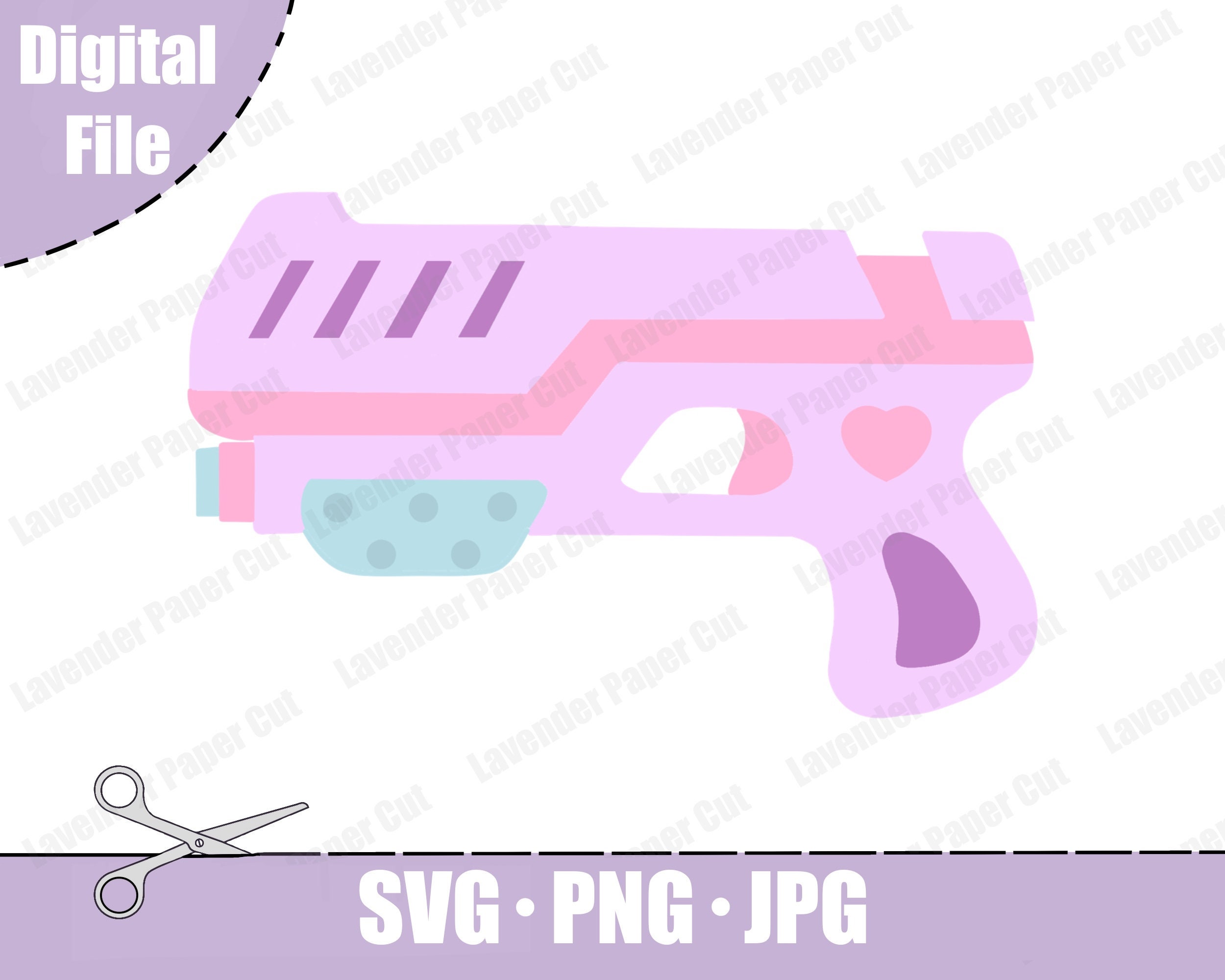 Girl Pink Nerf Gun SVG Cut File for Cricut and Silhouette, Great for ...