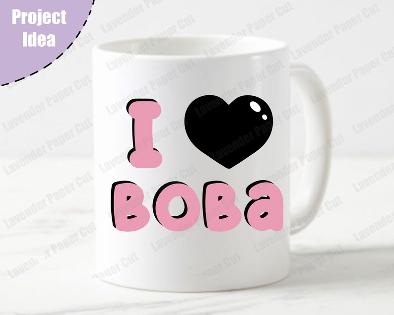 I Love Boba SVG: Heart Boba Tea Clipart (digital File) - Etsy