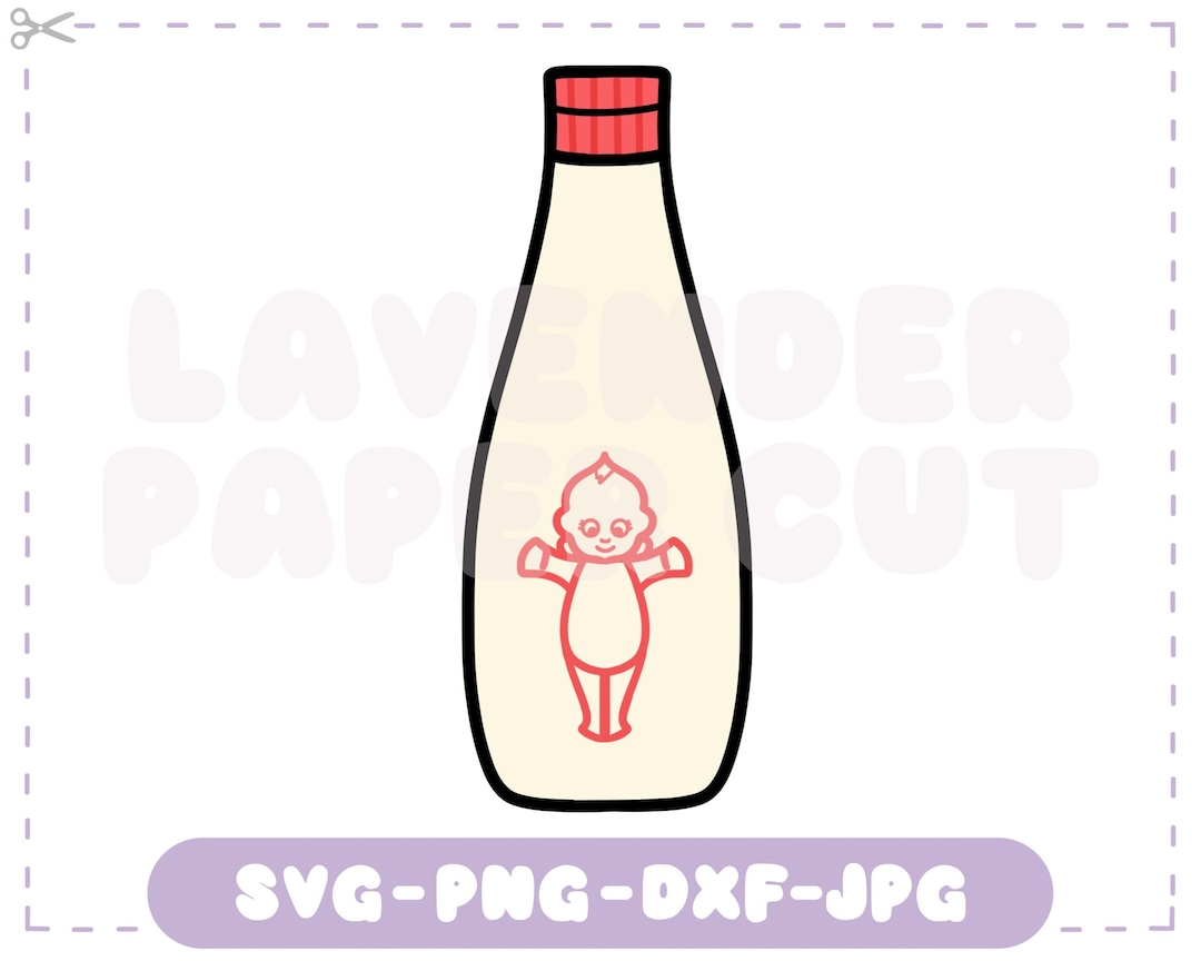 Kewpie Mayo Bottle SVG PNG: Japanese Food Clipart (digital Download) - Etsy