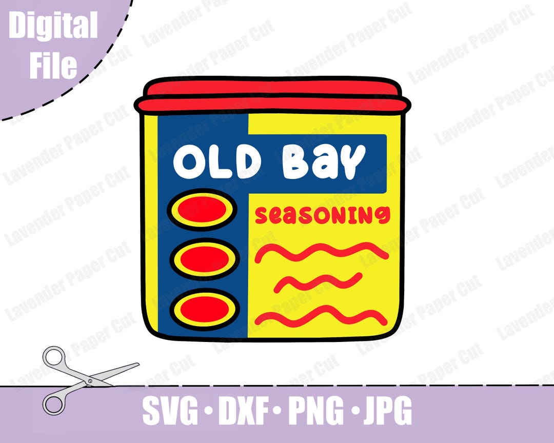 Old Bay Seasoning SVG: Cricut & Silhouette Cut Files (digital Download ...