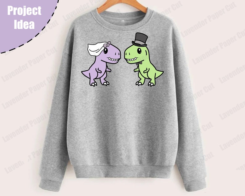 T-rex Wedding Couple SVG: Dinosaur Cake Topper, Jurassic Clipart ...