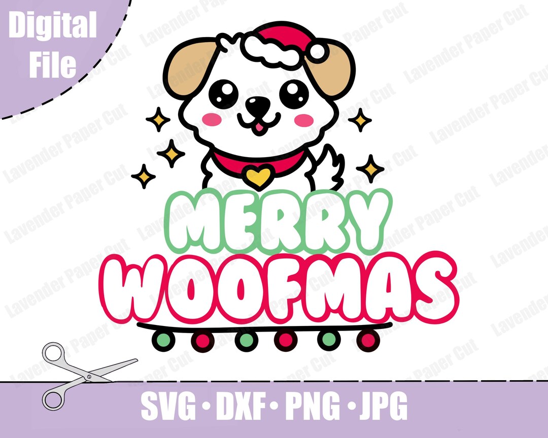Merry Woofmas Dog Christmas SVG, PNG, JPEG, Clipcart, Sublimation ...