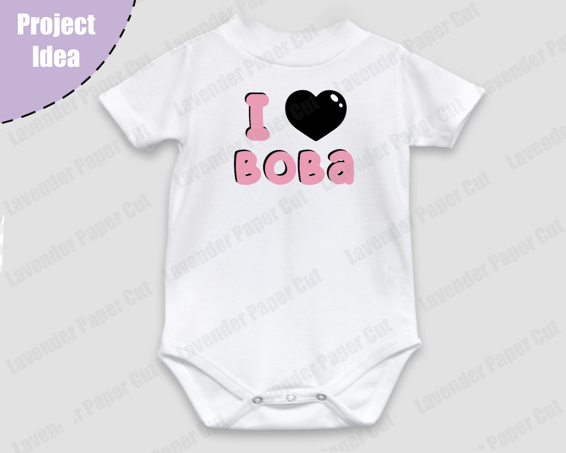 I Love Boba SVG: Heart Boba Tea Clipart (digital File) - Etsy