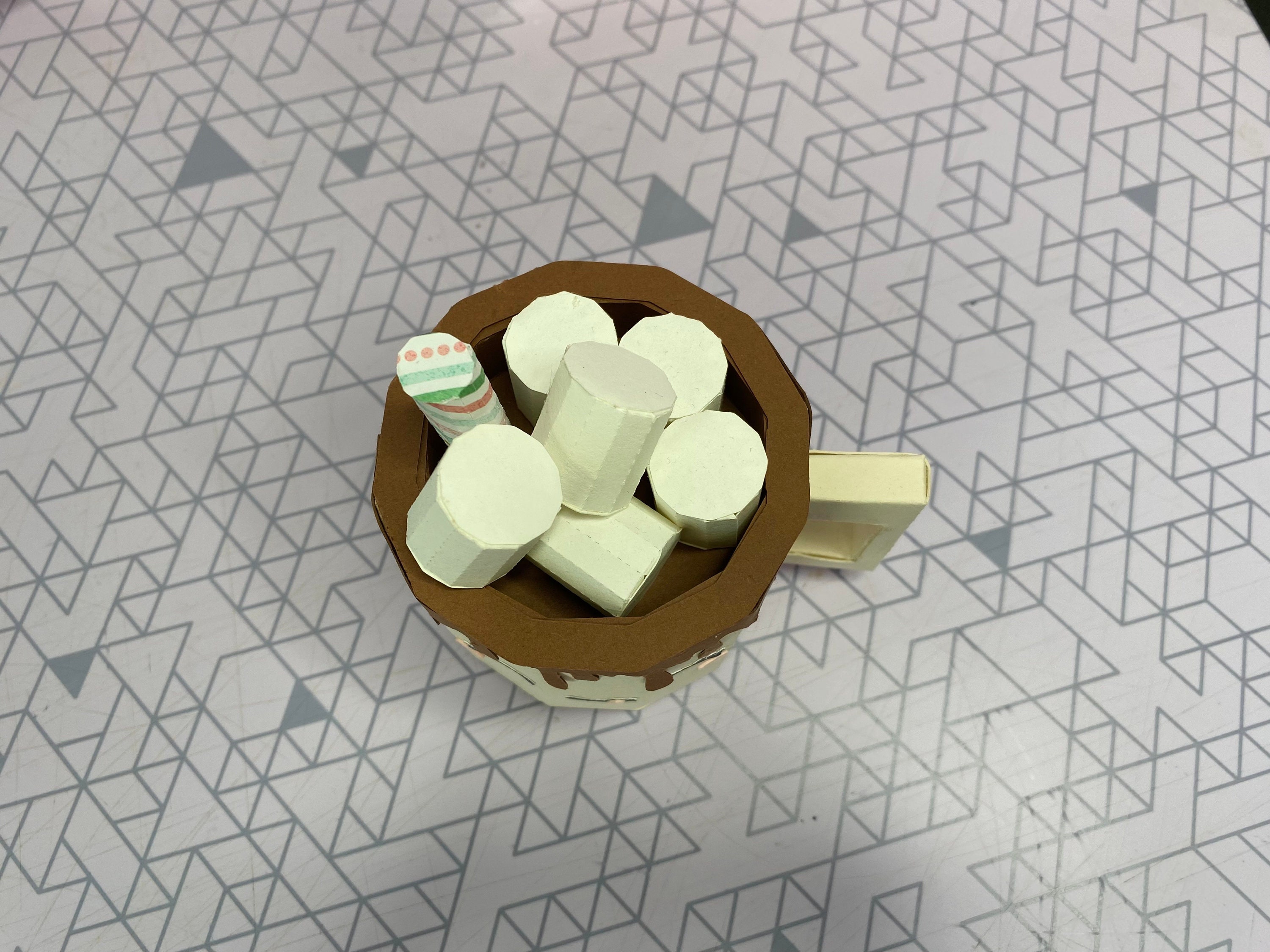 3D Layered SVG Model Hot Cocoa Mug With Marshmallows for Cricut or ...