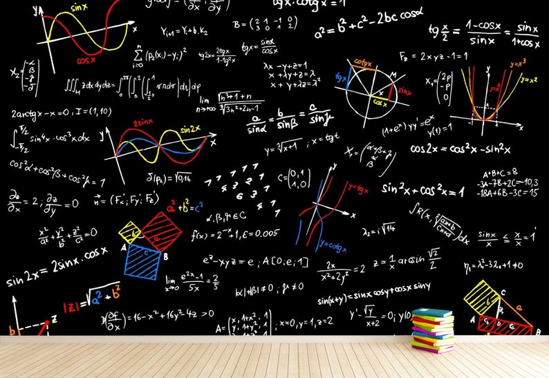 Trigonometry Wall Mural / Goniometrie Muur Muurschildering / - Etsy