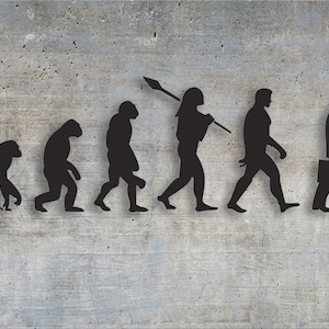 Human Evolution Journey Wallpaper Mural Anthropology Science Artwork ...