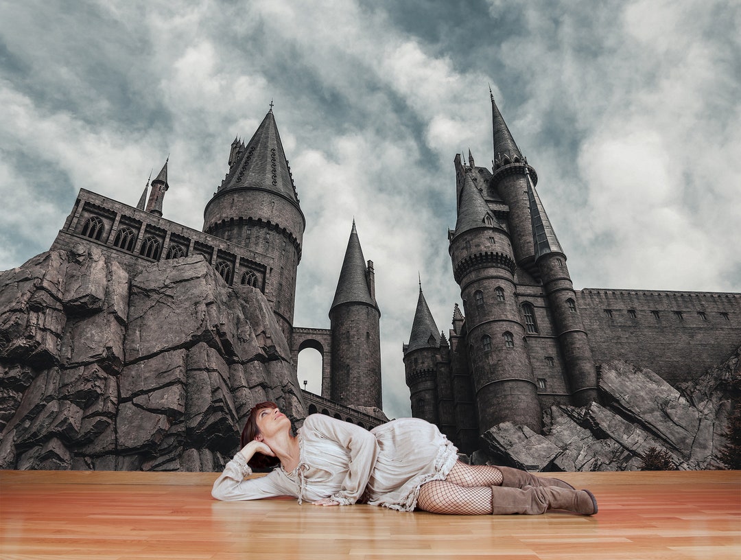 Wizarding World Wallpaper Mural / Wizard School Wallpaper / Wizard ...
