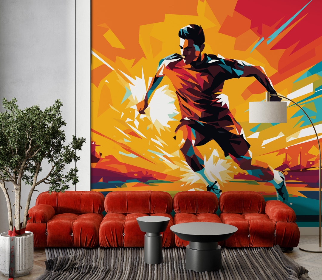 Dynamic Play: Football Player Art Illustration | Sports Athlete ...