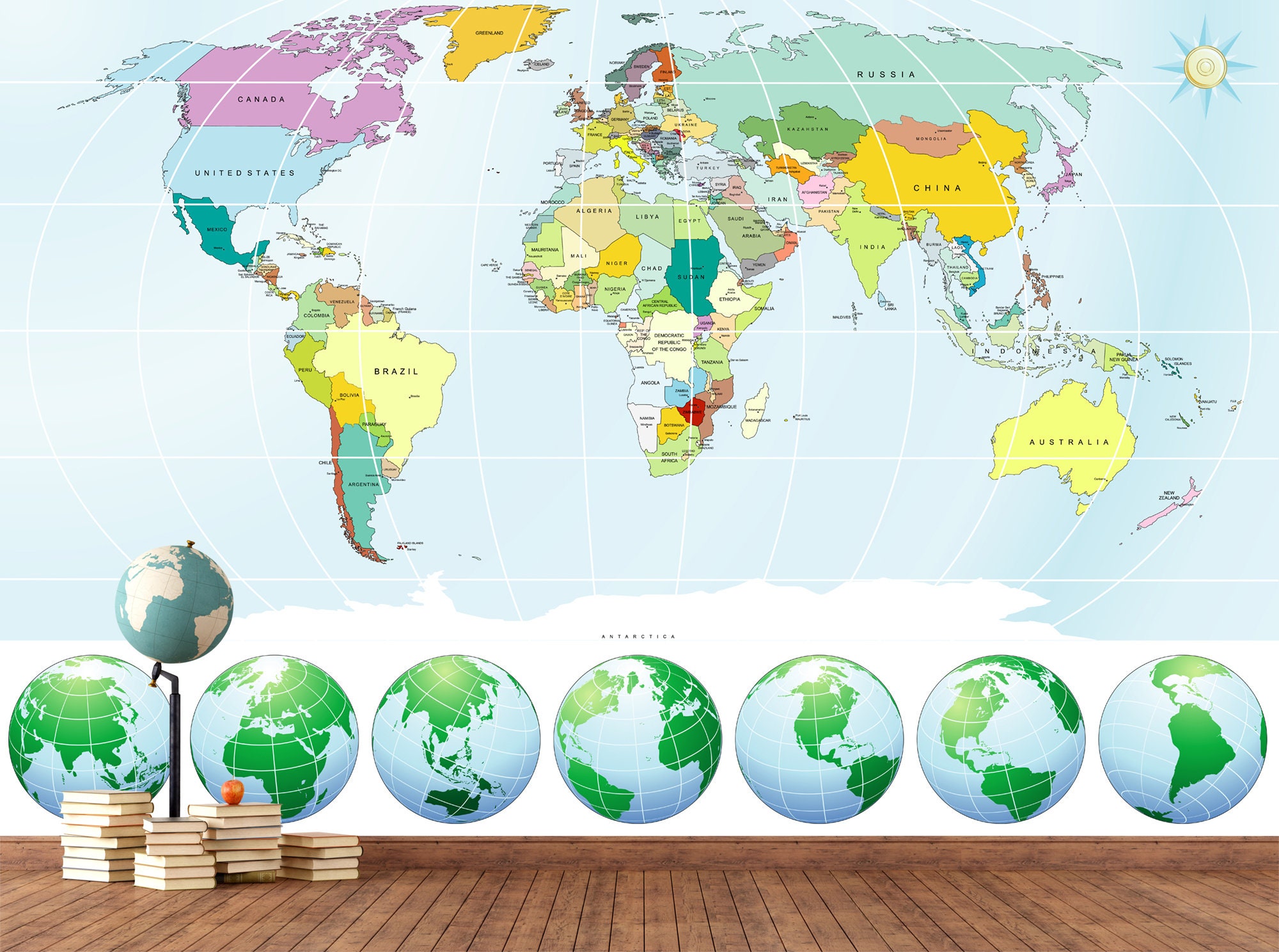 Australian World Map Perspective