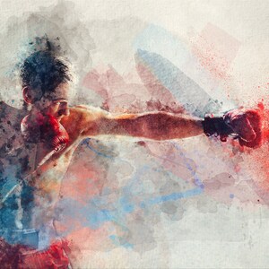 Dynamic Boxing Champion Wallpaper Mural Powerful Sports Wall Art for ...