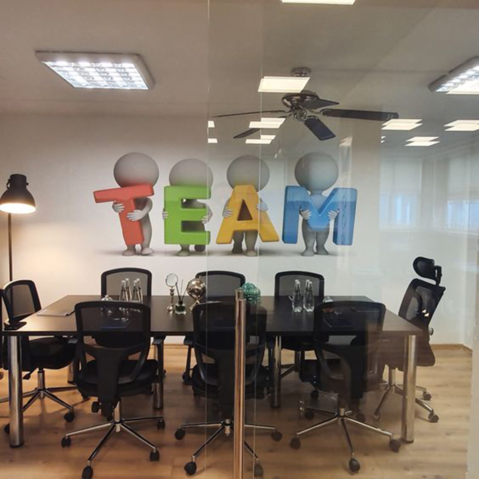Teamwork Typography Wallpaper Mural, Business Motivation Illustration ...