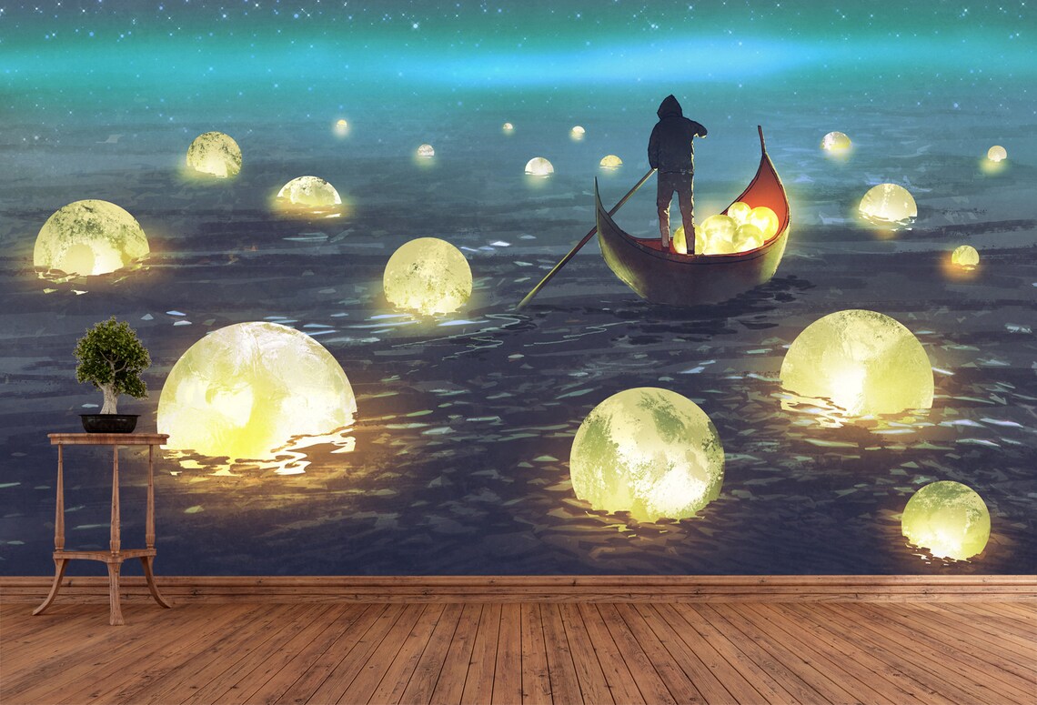 Moon Hunters Wallpaper Mural / Moon Jagers Fotobehang / Mondjäger ...