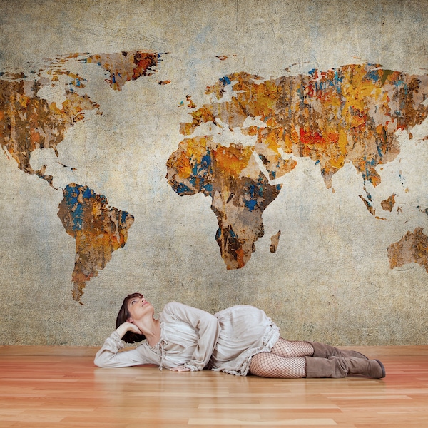 Artistic World Map - Etsy