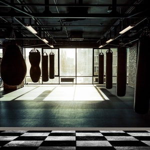 Kickboxing Room Wallpaper Mural / Kickbokszaal Fotobehang / Kickboxraum ...