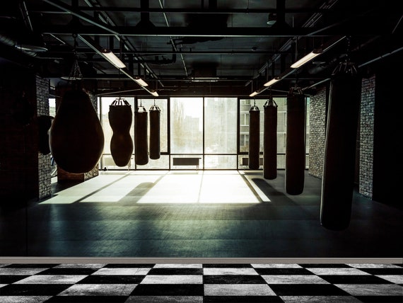 Kickboxing Room Wallpaper Mural / Kickbokszaal Fotobehang / | Etsy
