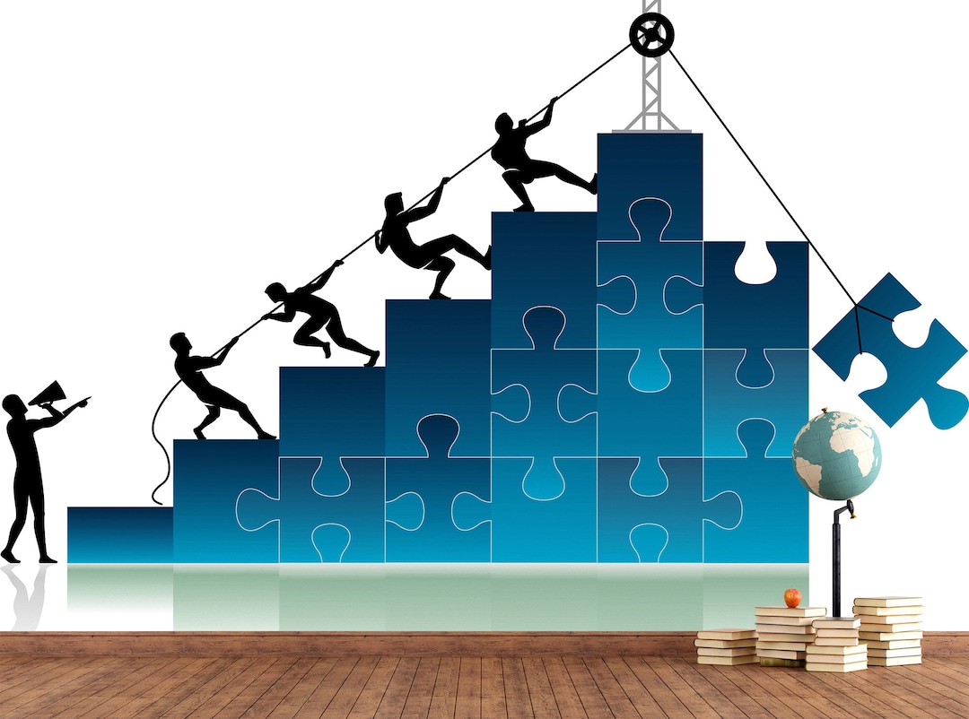 Together We Will Succeed Wallpaper Mural / Office Decoration / Meeting ...