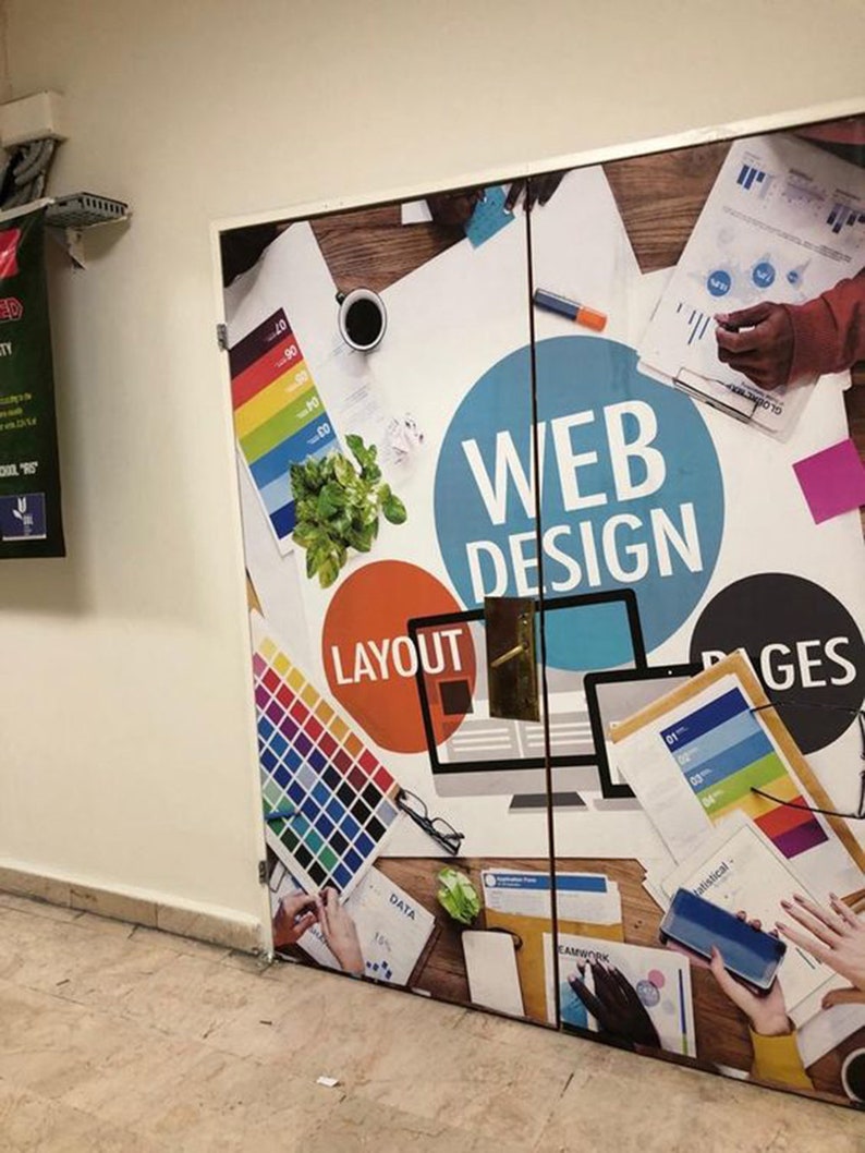 Web Design Photo Wallpaper Mural Creative Workspace Wall Poster for ...