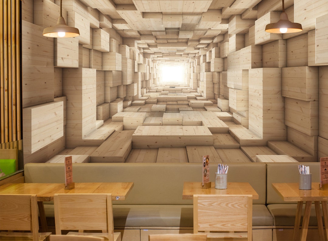 Infinite Boxes 3D Wall Mural / Oneindige Dozen 3D Fotobehang ...
