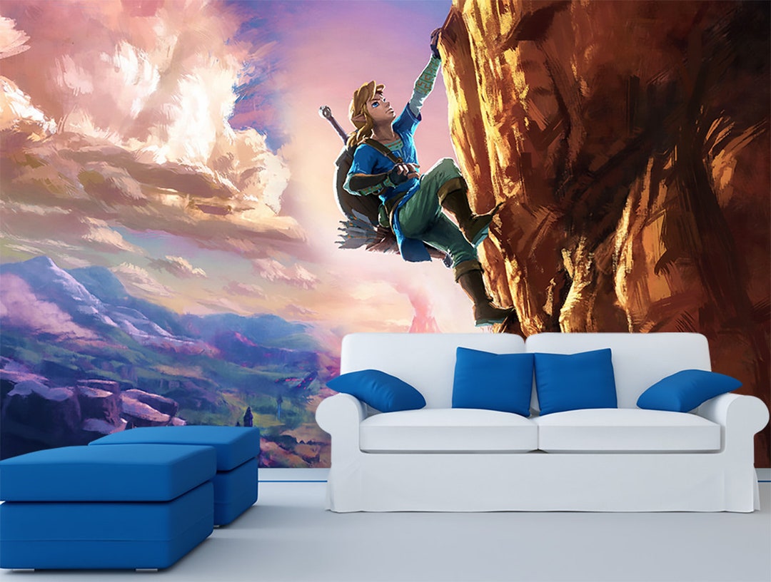 Hyrule Adventure: Legend of Zelda Wallpaper Mural | Gaming Wall Decor ...