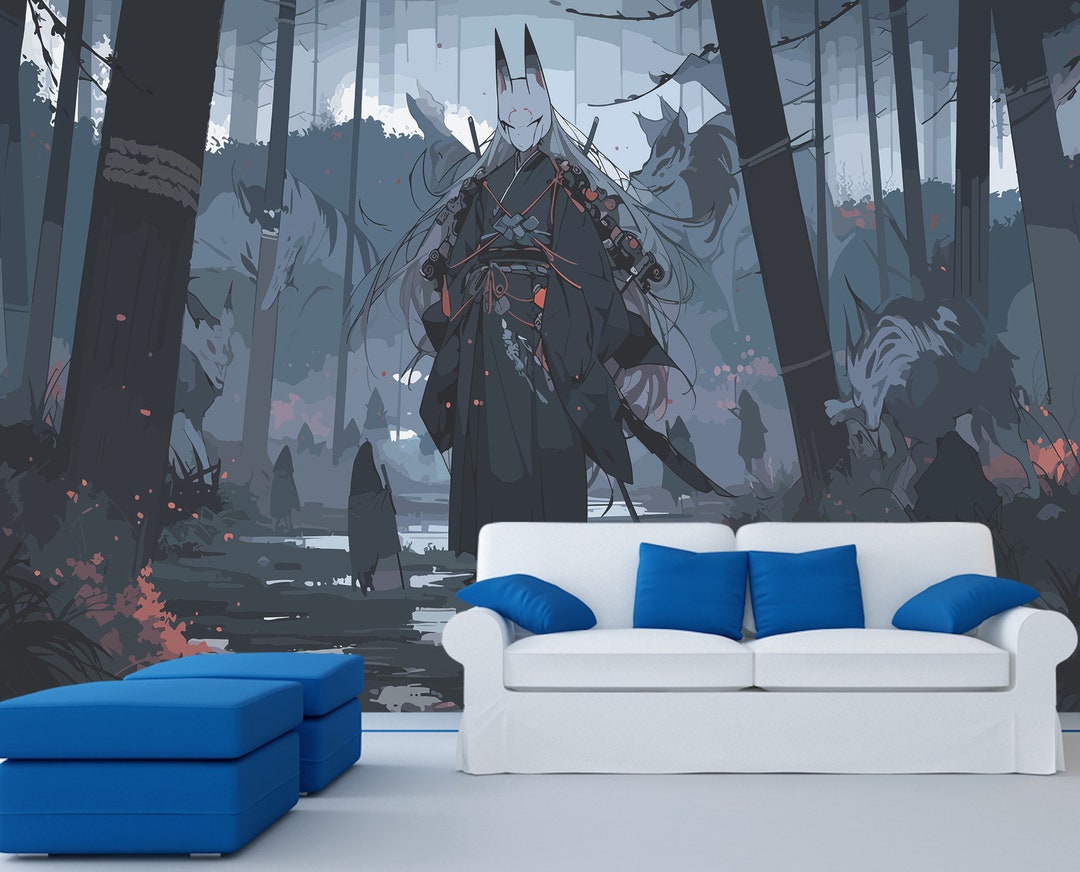 Enchanted Magic Forest Monster Mystique Wallpaper Mural | Anime Fantasy ...
