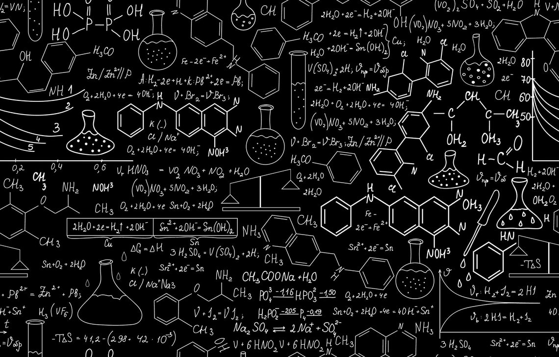 Chemical Formulas Wall Mural / Chemische Formules Fotobehang / | Etsy