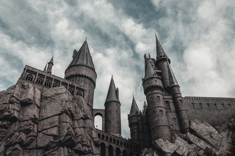 Wizarding World Wallpaper Mural / Wizard School Wallpaper / - Etsy