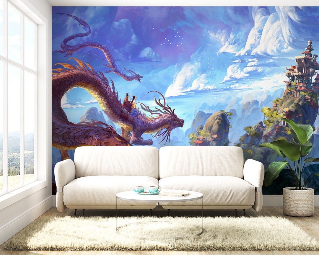 Dragon's Tale: Anime With Dragon Wallpaper Mural | Fantasy Dragon ...
